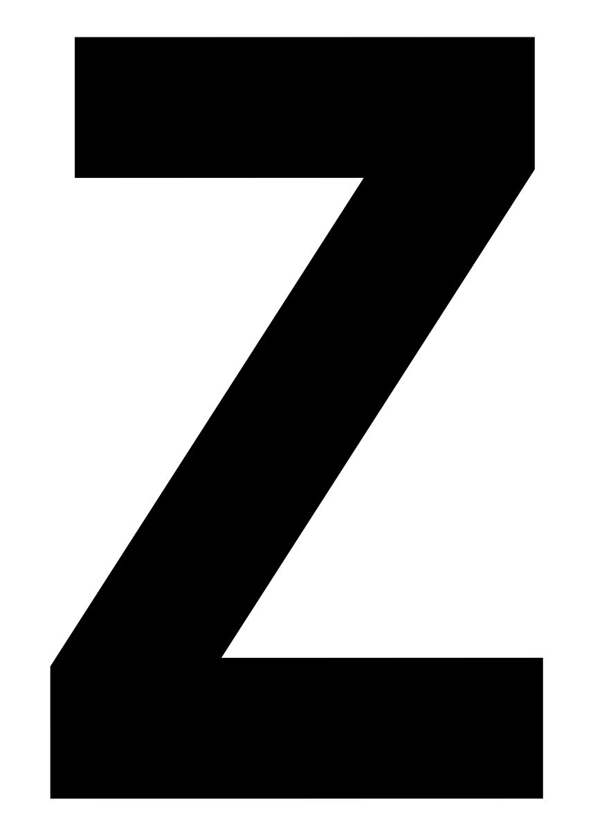 'Letter Z in black' Poster, picture, metal print, paint by Bruce ...