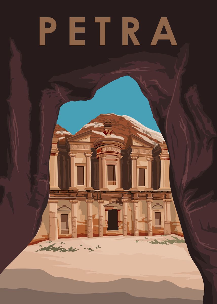 'Petra Jordan Design Poster' Poster, picture, metal print, paint by ...