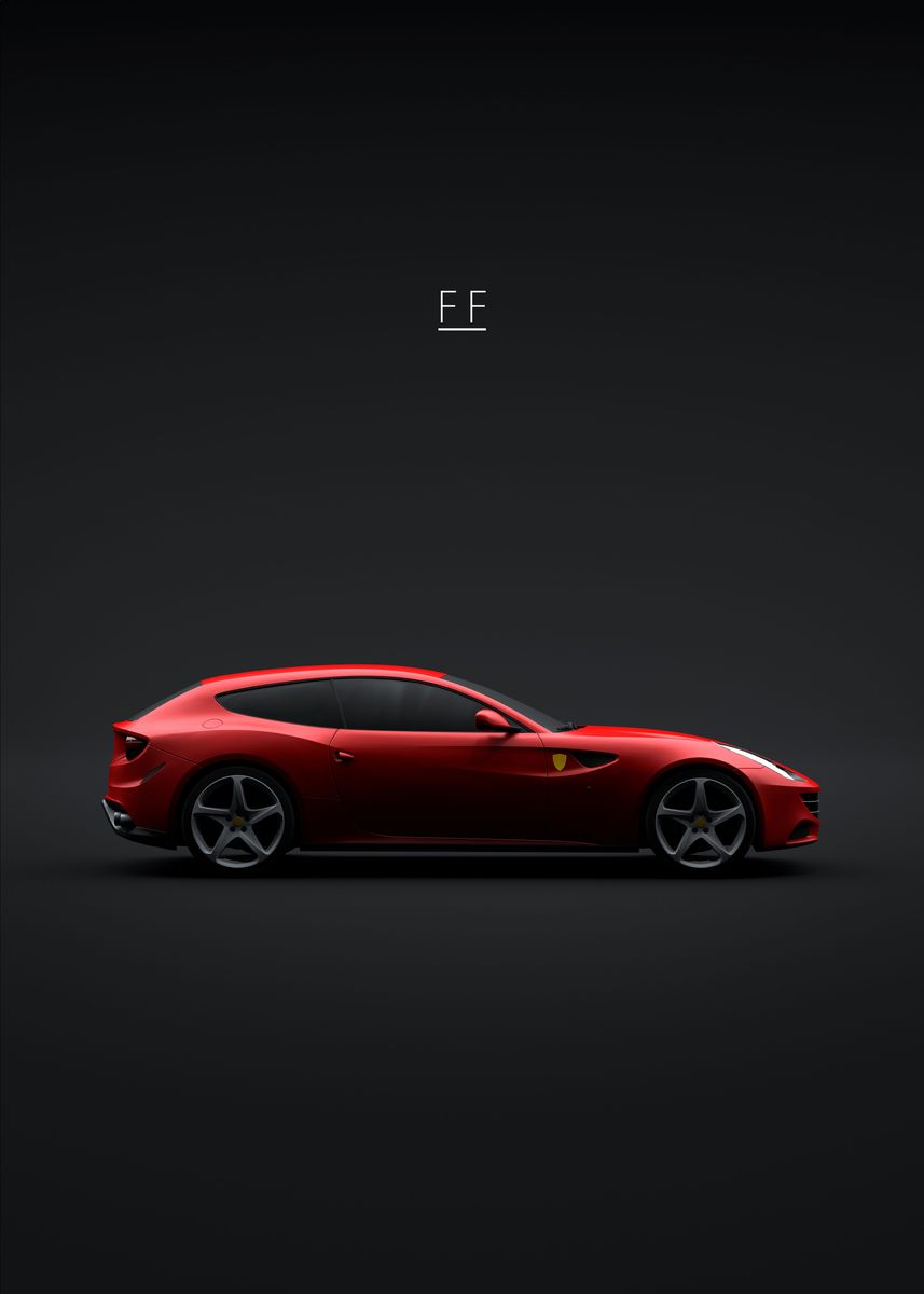 '2011 Ferrari FF' Poster, picture, metal print, paint by 21 MXM | Displate
