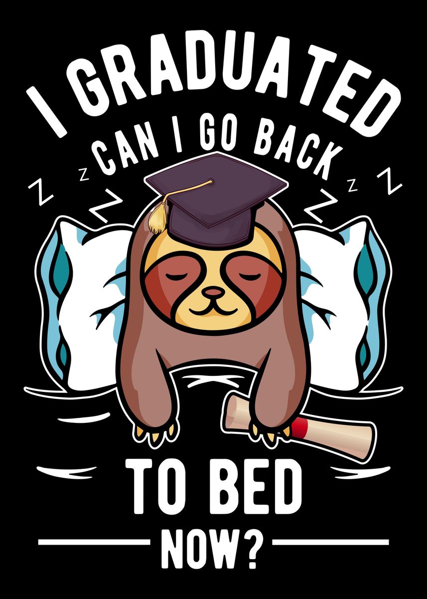 'Sleeping Sloth Lazy' Poster by professionaldesigns | Displate