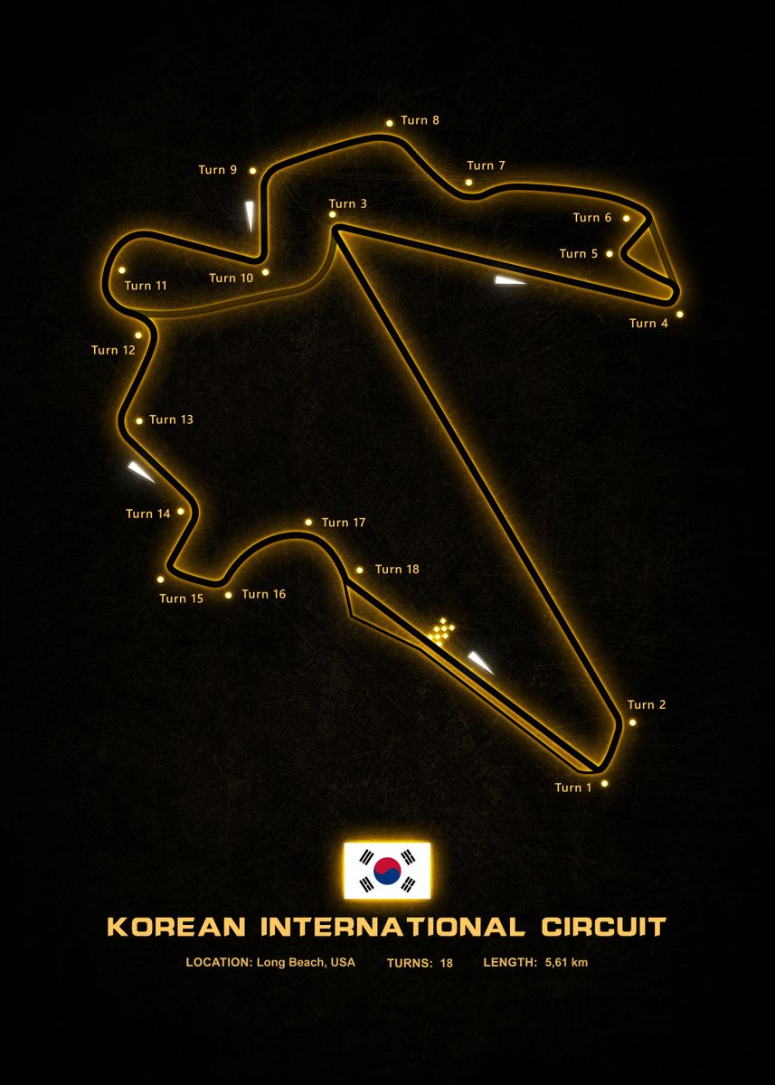 'Korean International GP' Poster, picture, metal print, paint by ...