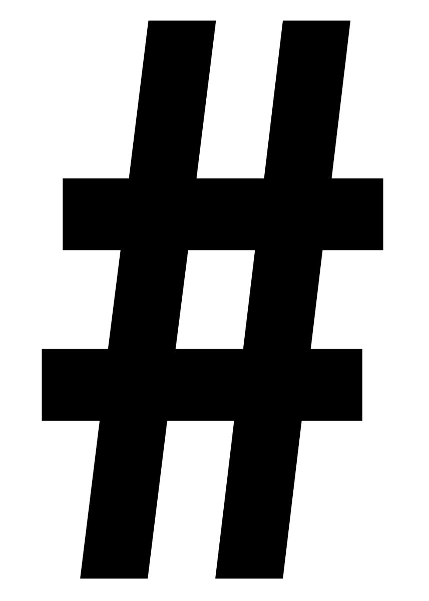 'Hashtag Pound Sign' Poster by Bruce Stanfield | Displate