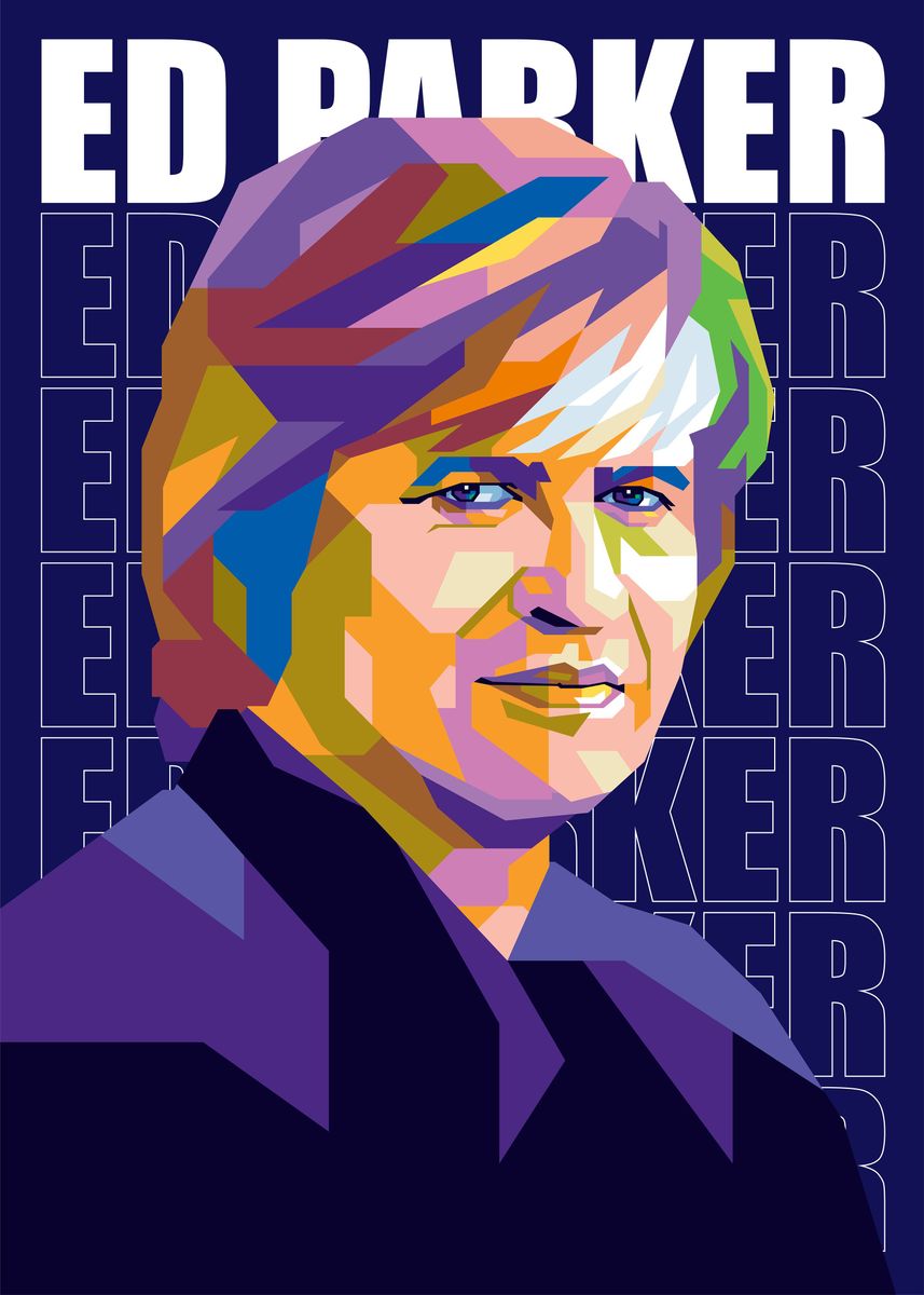 'ED PARKER' Poster, picture, metal print, paint by Indra | Displate
