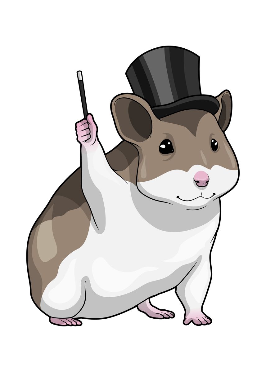 'Hamster Wizard Cylinder' Poster, picture, metal print, paint by Markus ...