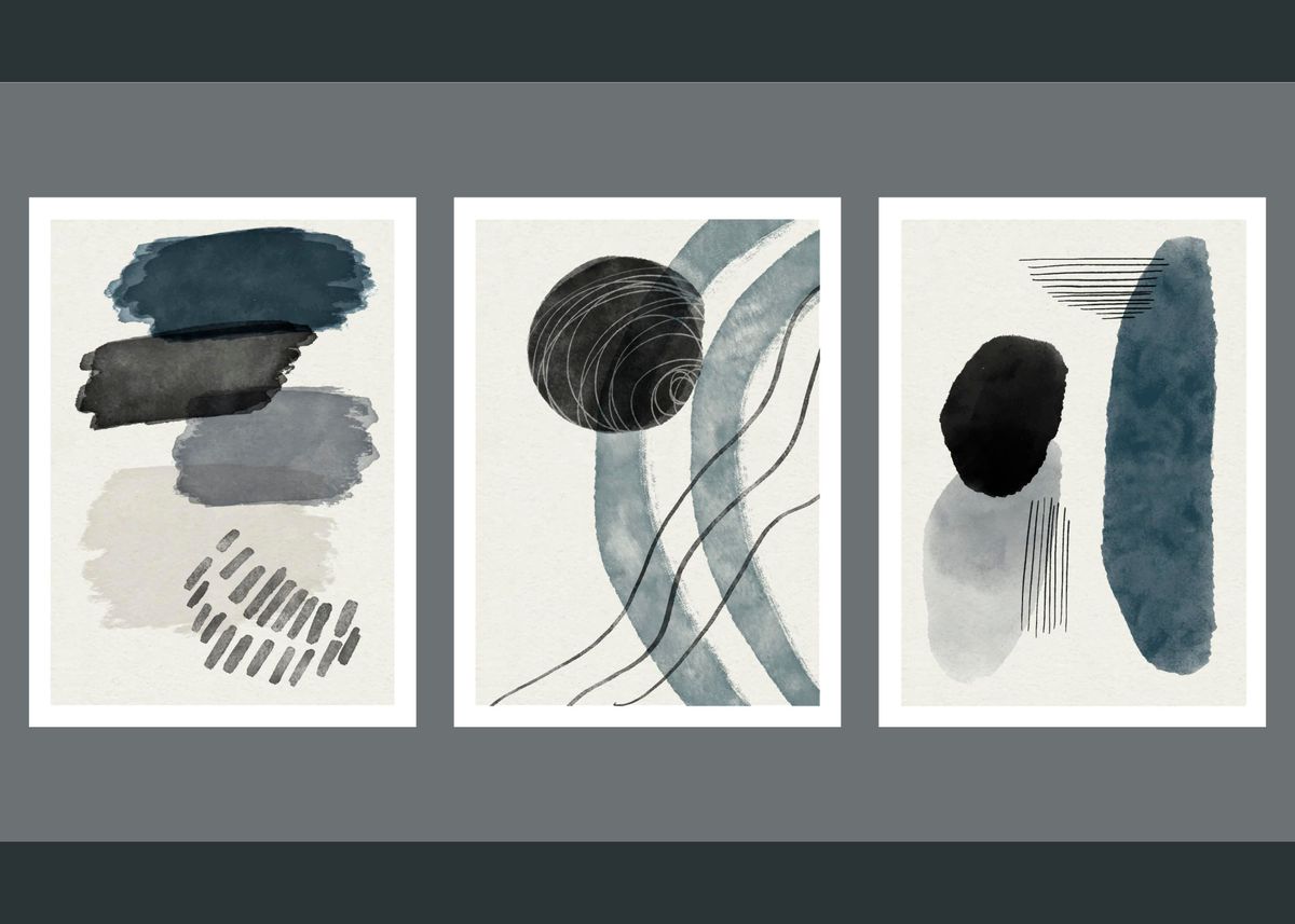 'Abstract Watercolor Shapes' Poster by Creativity Art | Displate