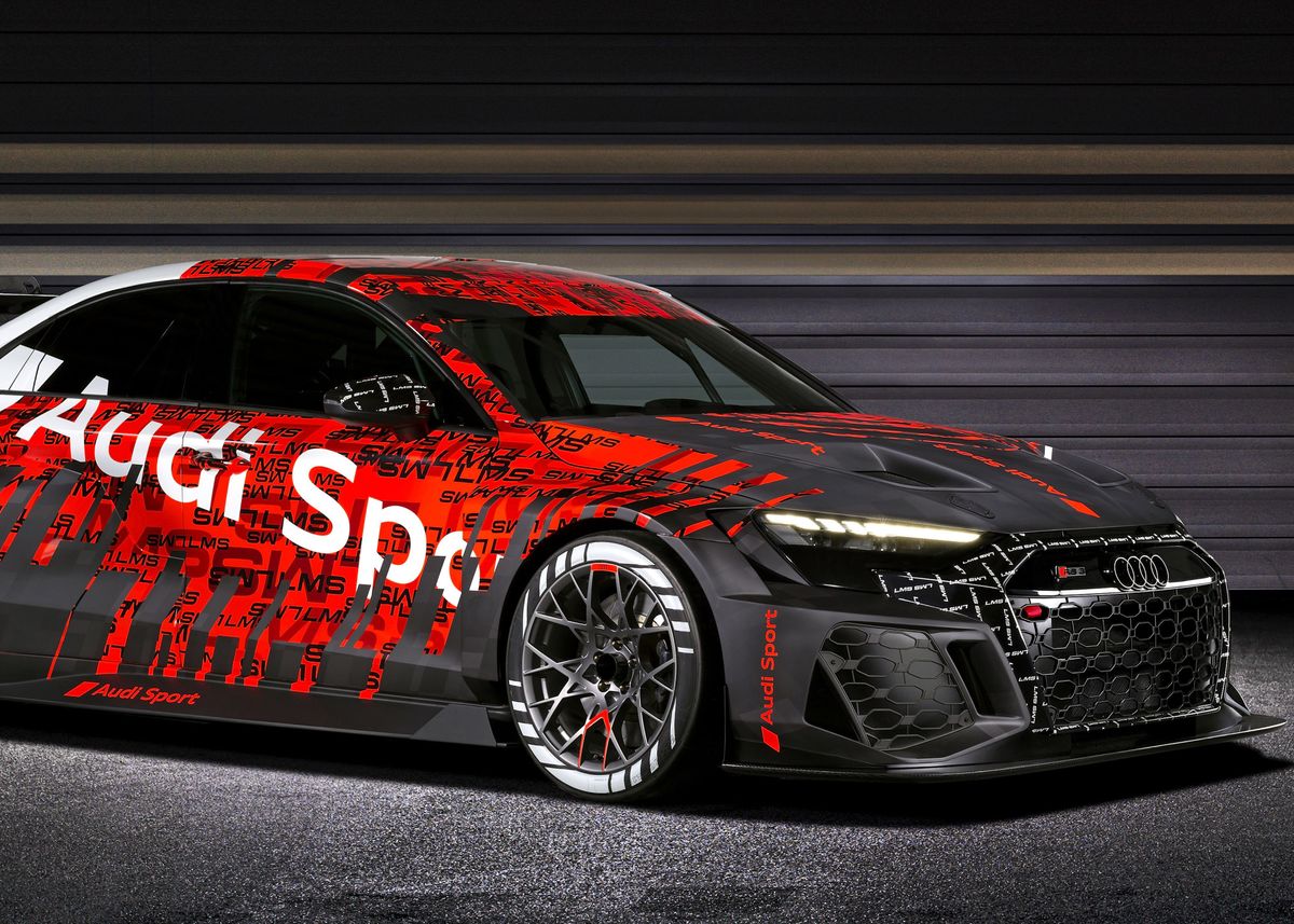 'Audi RS3 LMS 2021 Car' Poster by Finn Vidtak | Displate