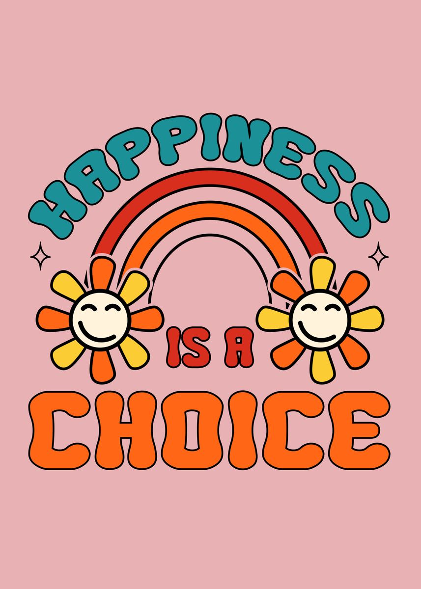 'Cute Happiness Quote' Poster by BestPrints | Displate