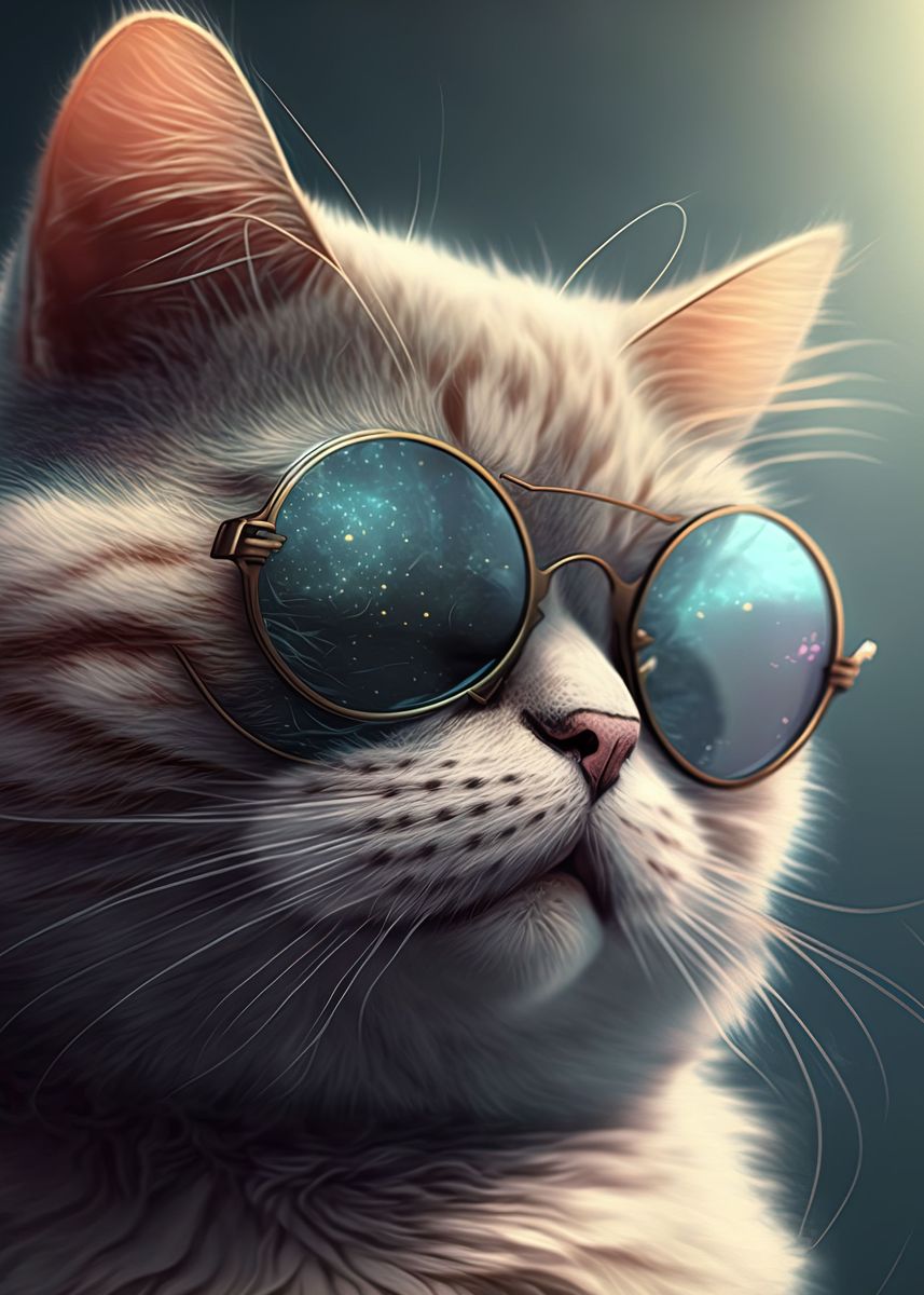 'Cool Cat' Poster by Zake Yonkou | Displate