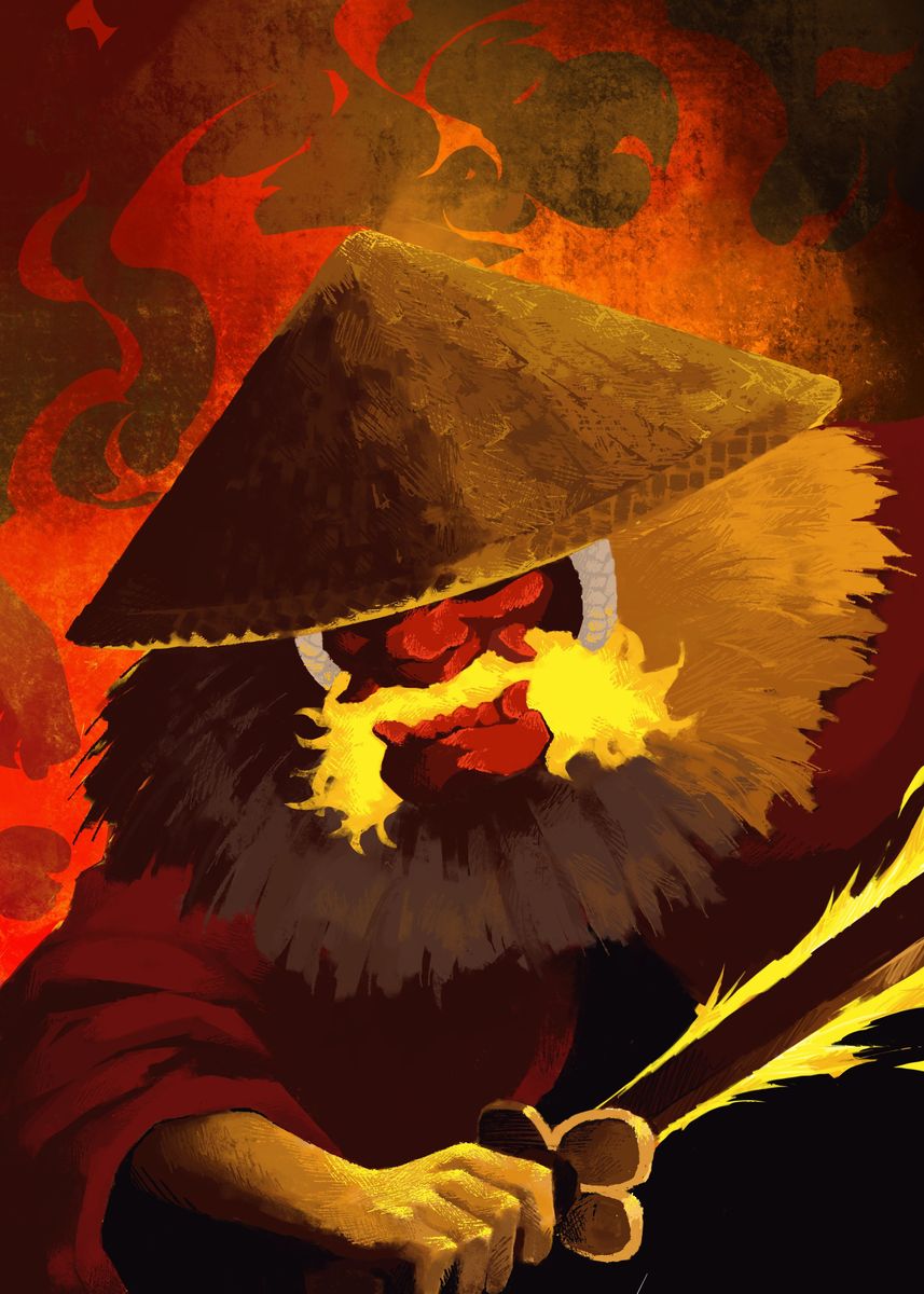 'Oni Warrior ' Poster, picture, metal print, paint by Thaithui Gonmei ...