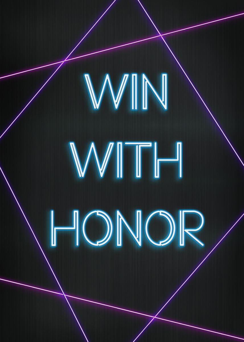 'Win with Honor' Poster, picture, metal print, paint by XandYart | Displate