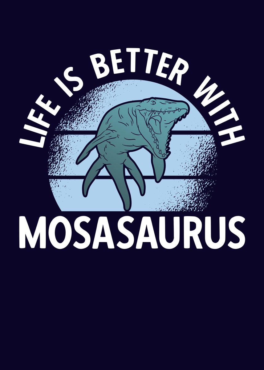 'Mosasaurus Dinosaur' Poster, picture, metal print, paint by MzumO ...