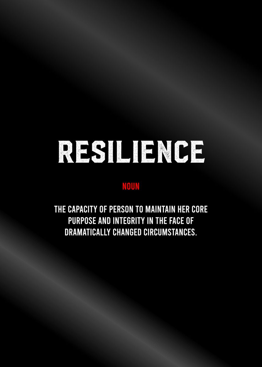 'resilience motivational' Poster, picture, metal print, paint by The ...