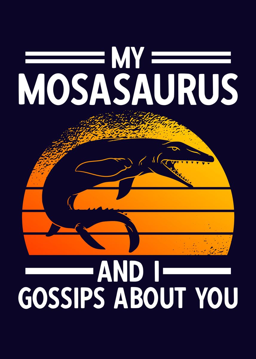 'Mosasaurus Dinosaur' Poster, picture, metal print, paint by MzumO ...