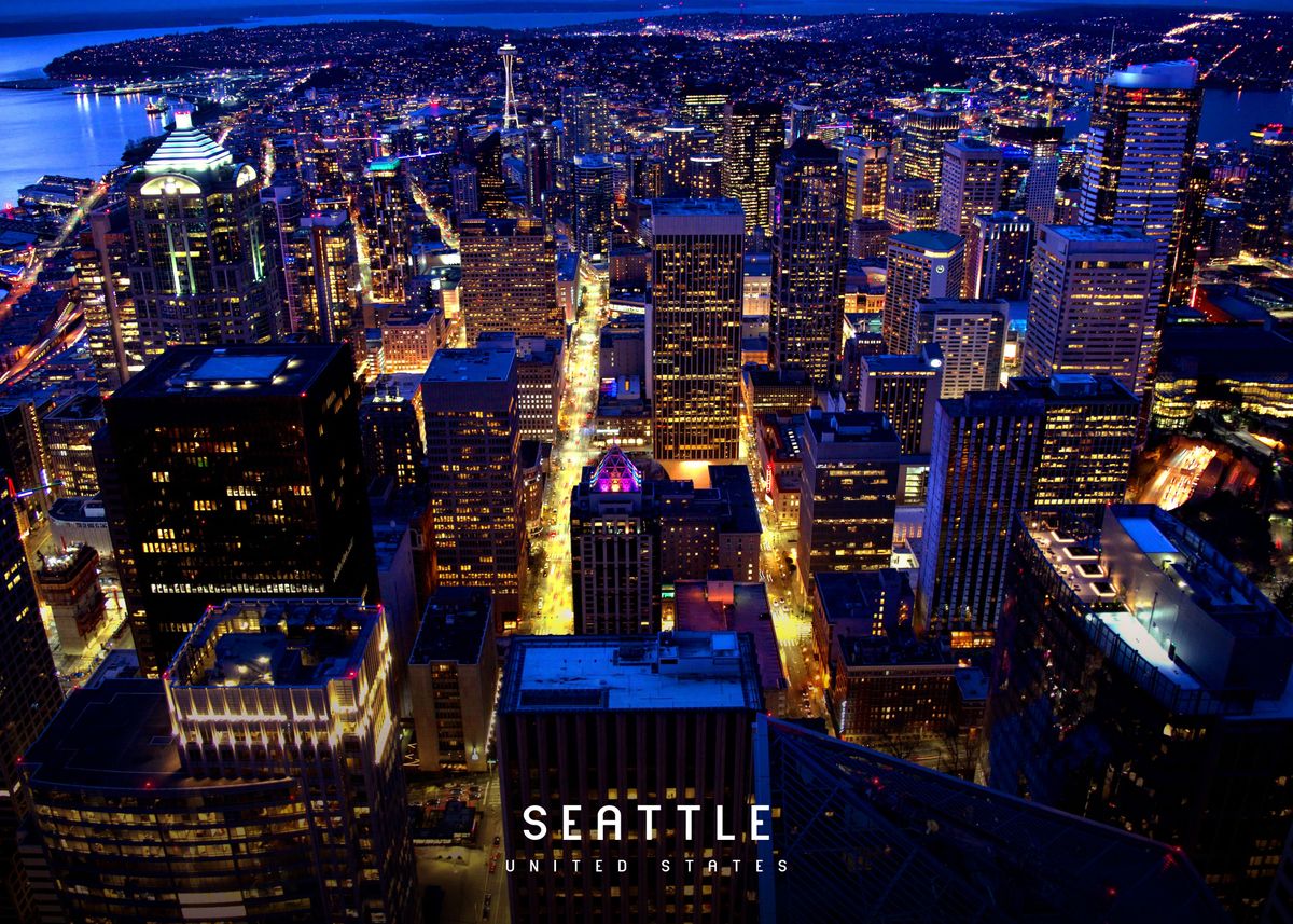 'Seattle ' Poster by Big City | Displate