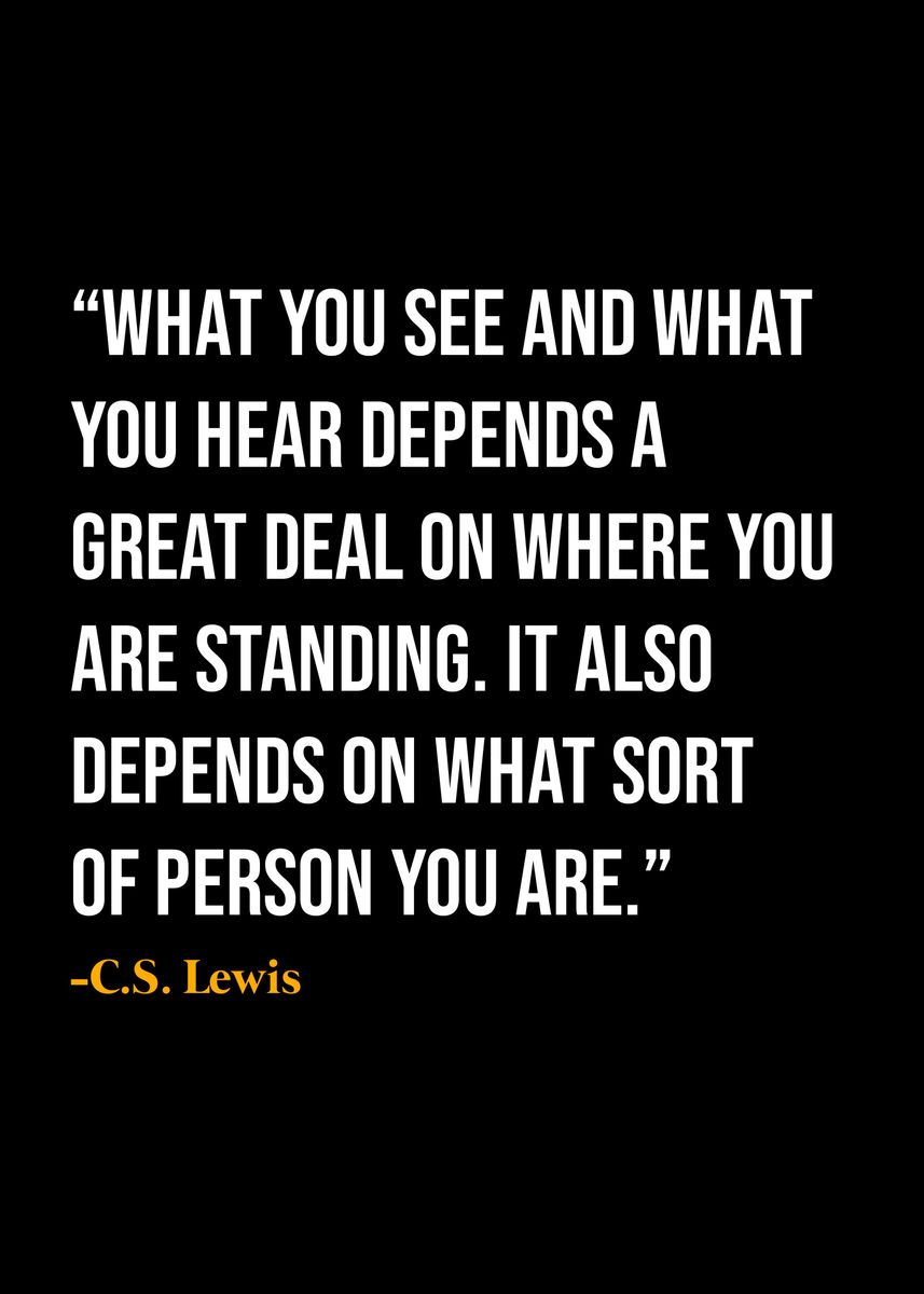 'C S Lewis Quote ' Poster, picture, metal print, paint by DIMS | Displate