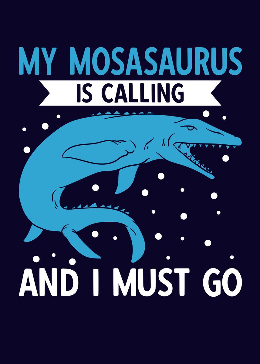 'Mosasaurus Dinosaur' Poster, picture, metal print, paint by MzumO ...