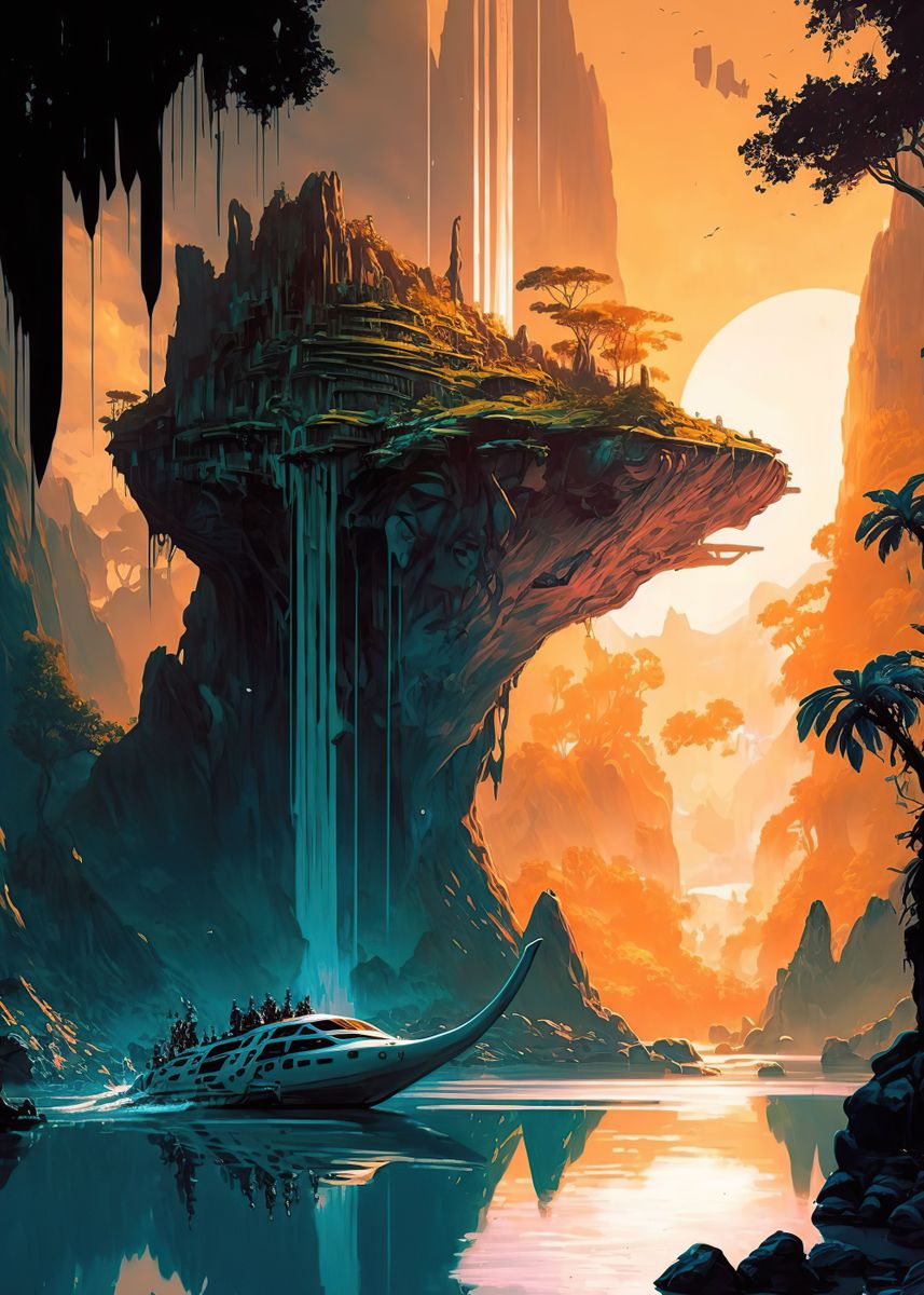 'An alien planet' Poster, picture, metal print, paint by Minimalist ...