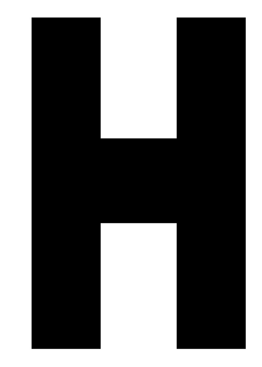 'Capital Letter H' Poster, picture, metal print, paint by Wijaki ...