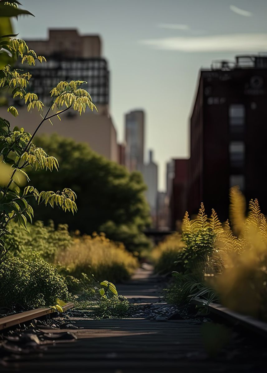 'New Yorks High Line Park' Poster, picture, metal print, paint by Phinn ...