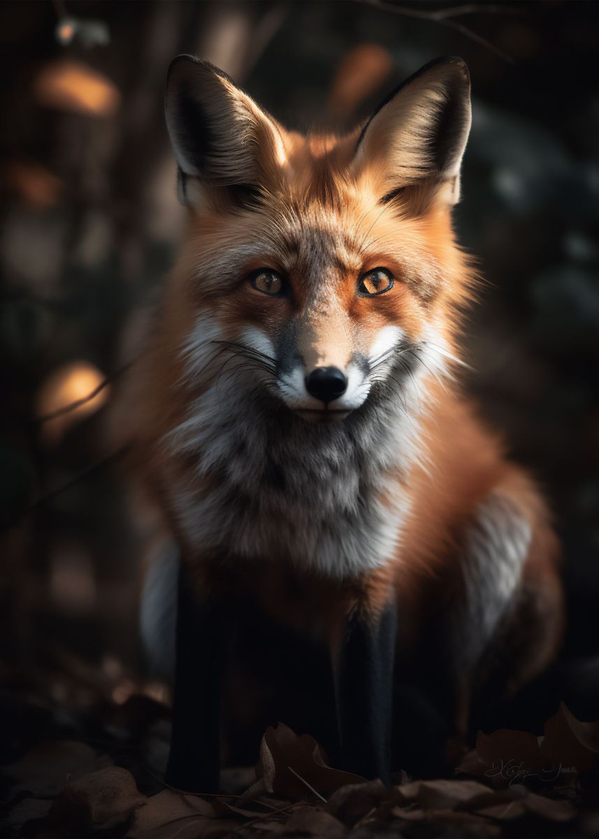 'Playful Fox' Poster, picture, metal print, paint by Zooscape Wildlife ...