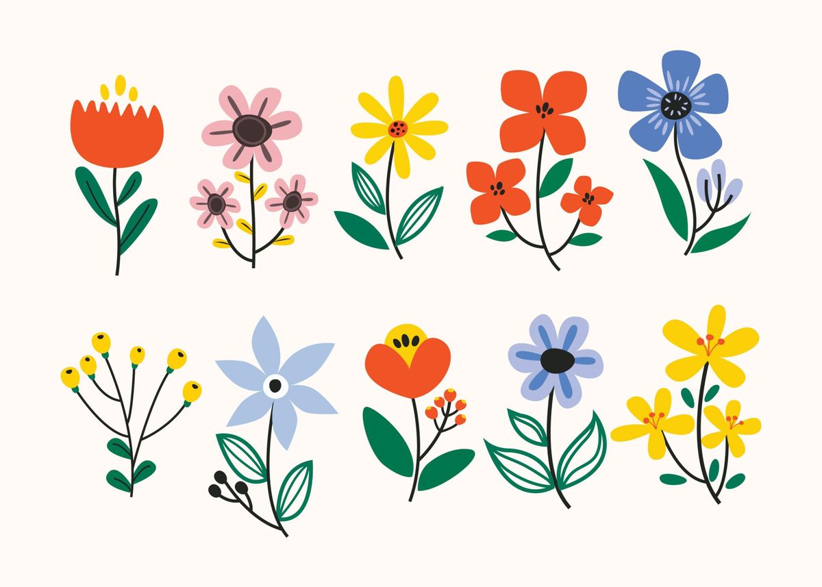 'Beautiful Flowers ' Poster by Creativity Art | Displate