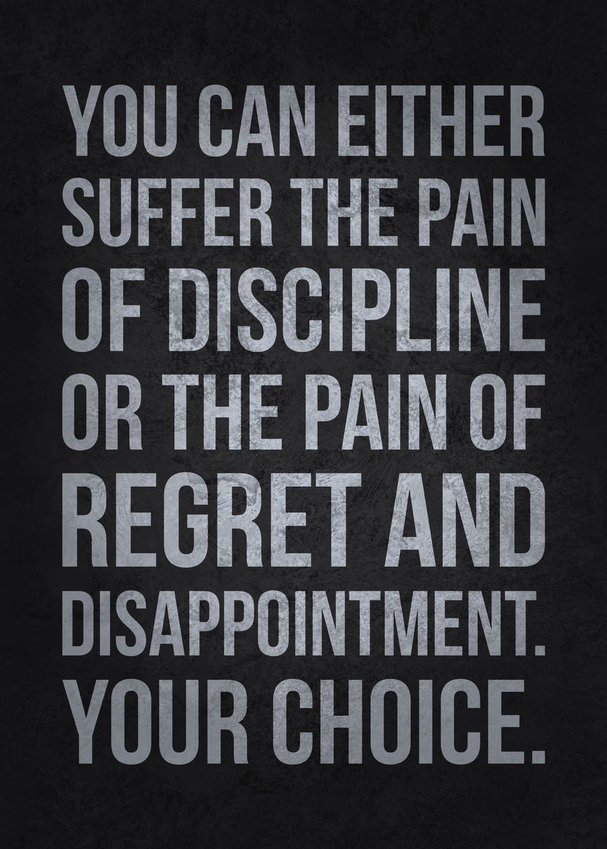 'Pain Of Discipline Regret' Poster, picture, metal print, paint by CHAN ...