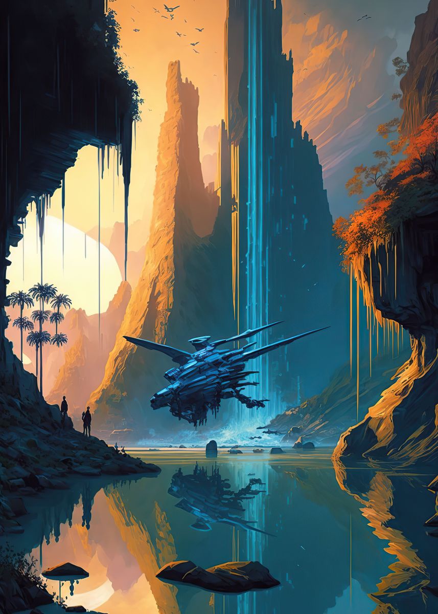 'An alien planet' Poster, picture, metal print, paint by Minimalist ...