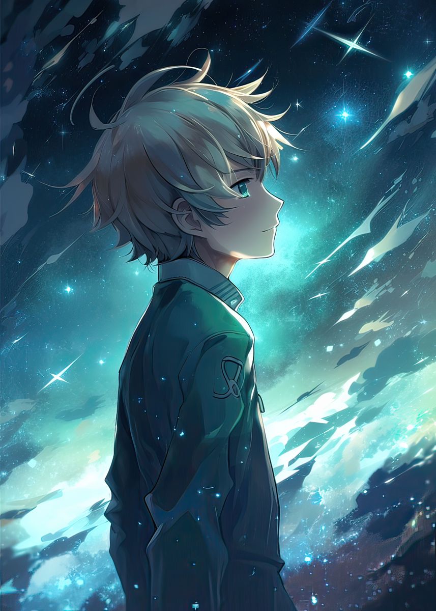 'Anime Boy' Poster, picture, metal print, paint by NIZAM KHAN | Displate