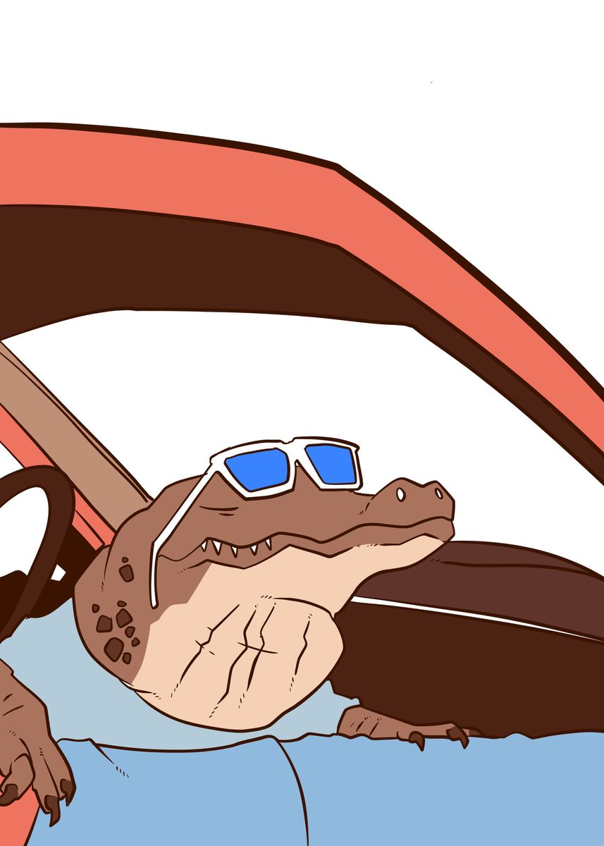 'cool gator' Poster, picture, metal print, paint by hafis ardiansyah ...