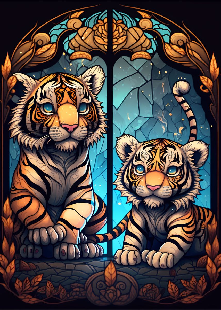 'Tiger Imaginary friend' Poster, picture, metal print, paint by Jaydyn ...