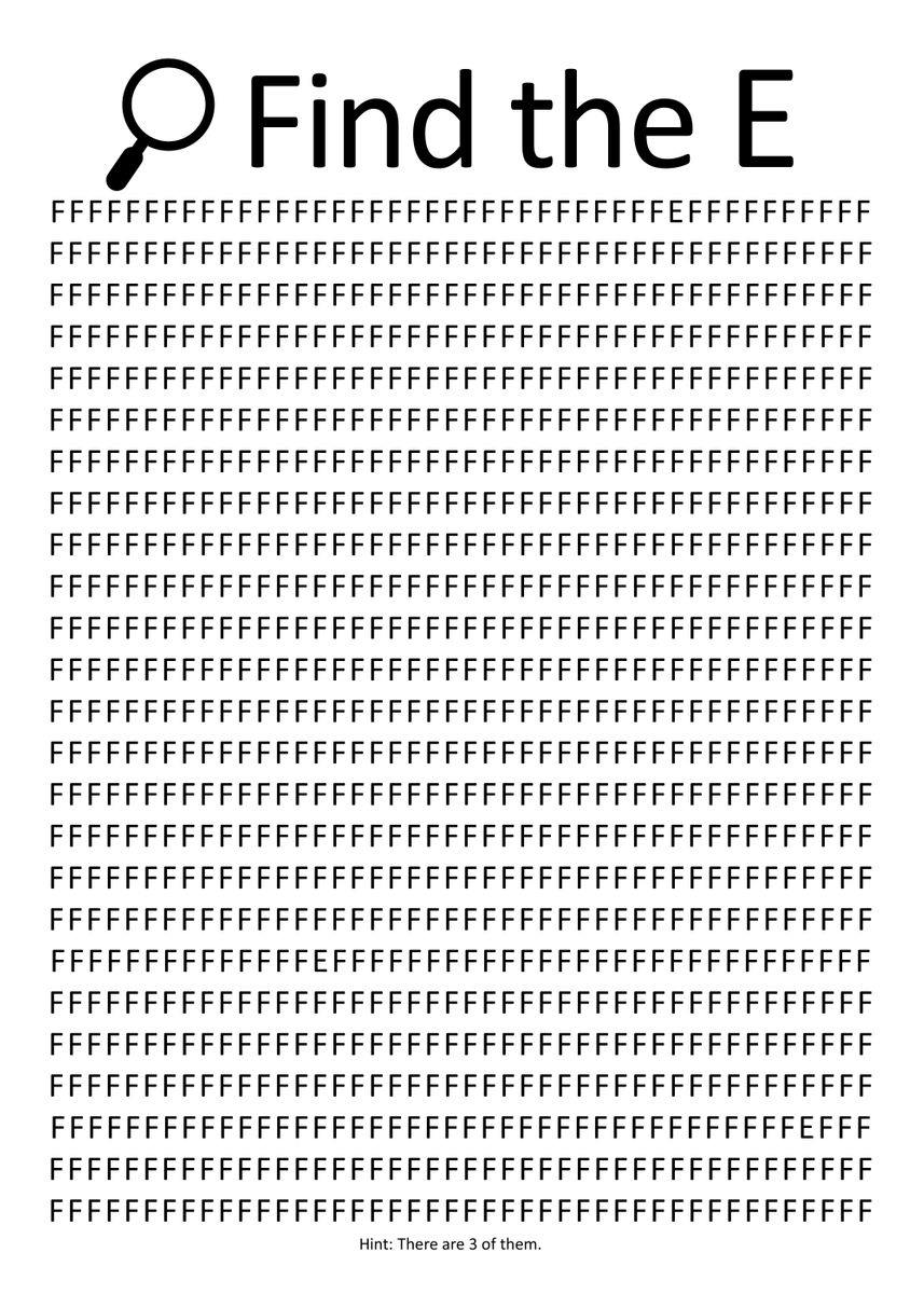 'Find the E in F' Poster by XandYart | Displate