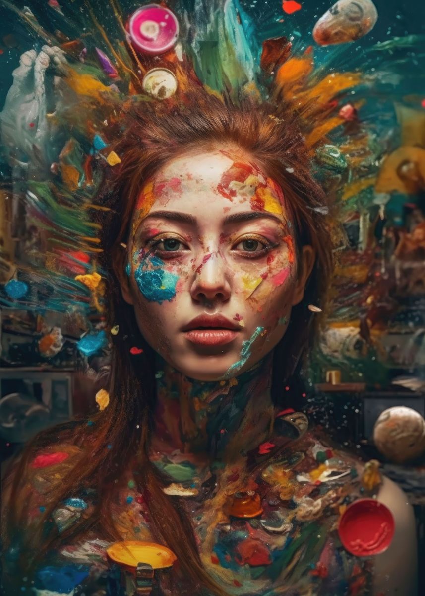 'Grapic Art Portrait Woman' Poster, picture, metal print, paint by ...