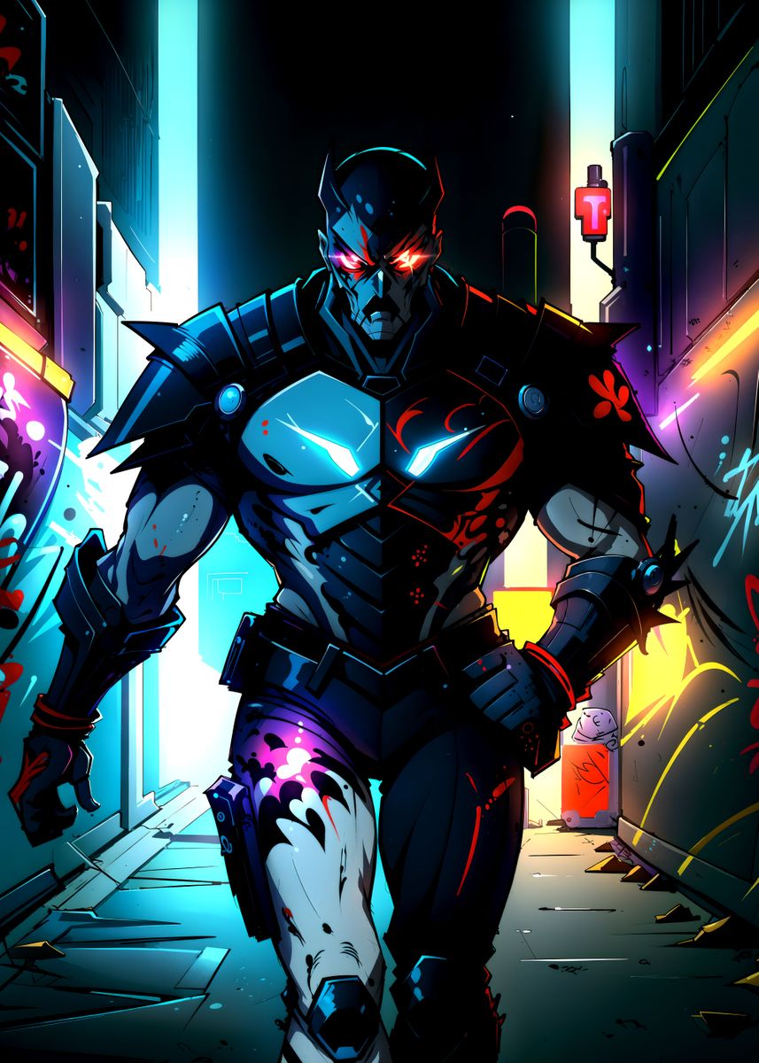 'Cyborg' Poster, picture, metal print, paint by Lukasz Kobylka | Displate