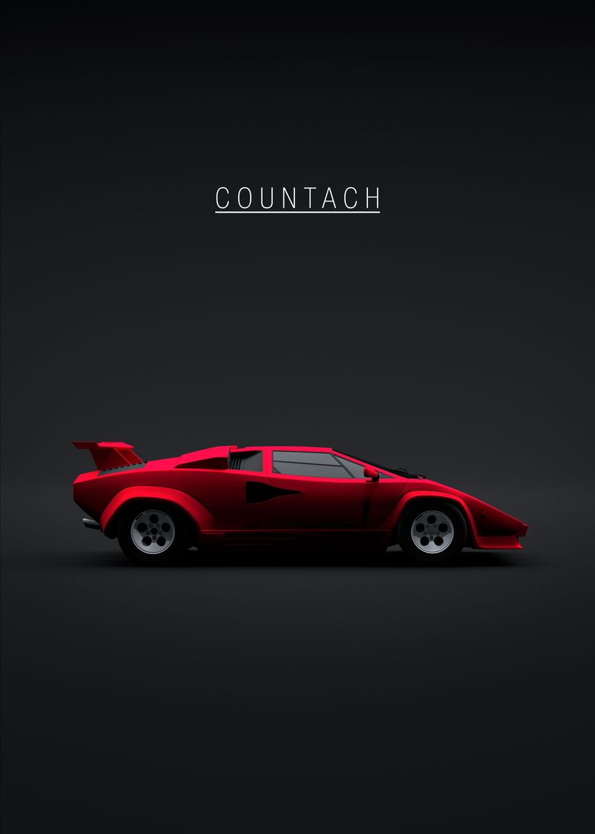 '1988 Lamborghini Countach' Poster by 21 MXM | Displate