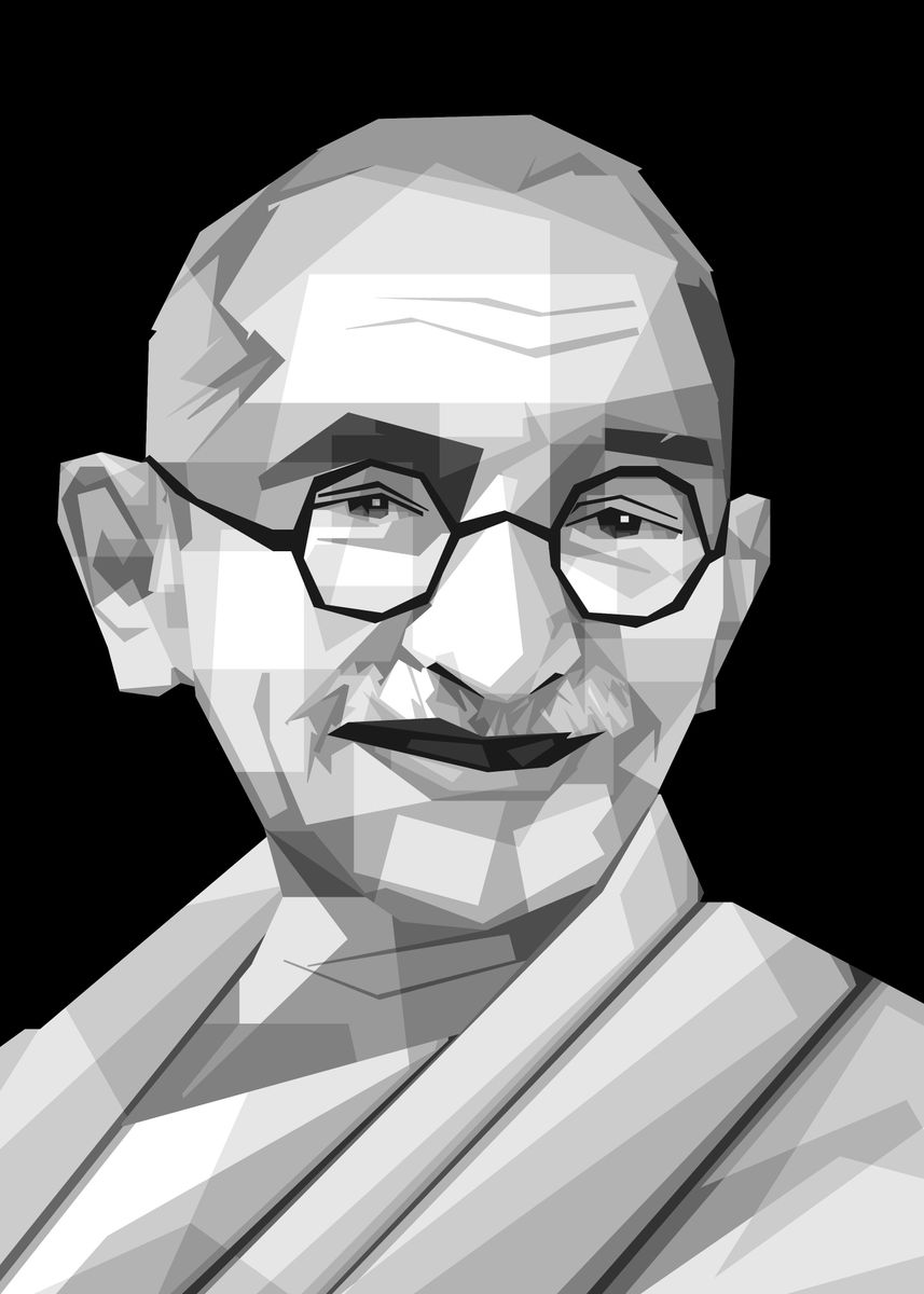 'the history mahatma gandhi' Poster, picture, metal print, paint by ...