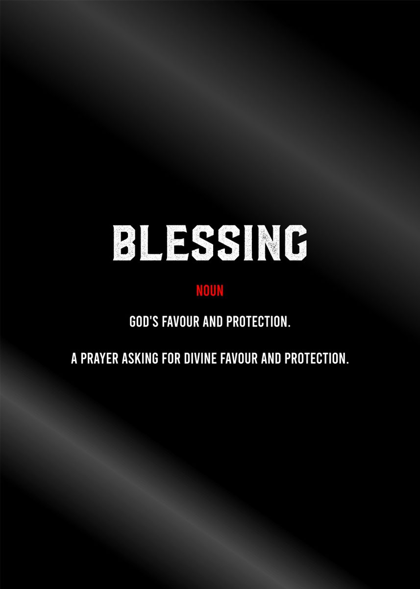 'blessing motivational' Poster, picture, metal print, paint by ...