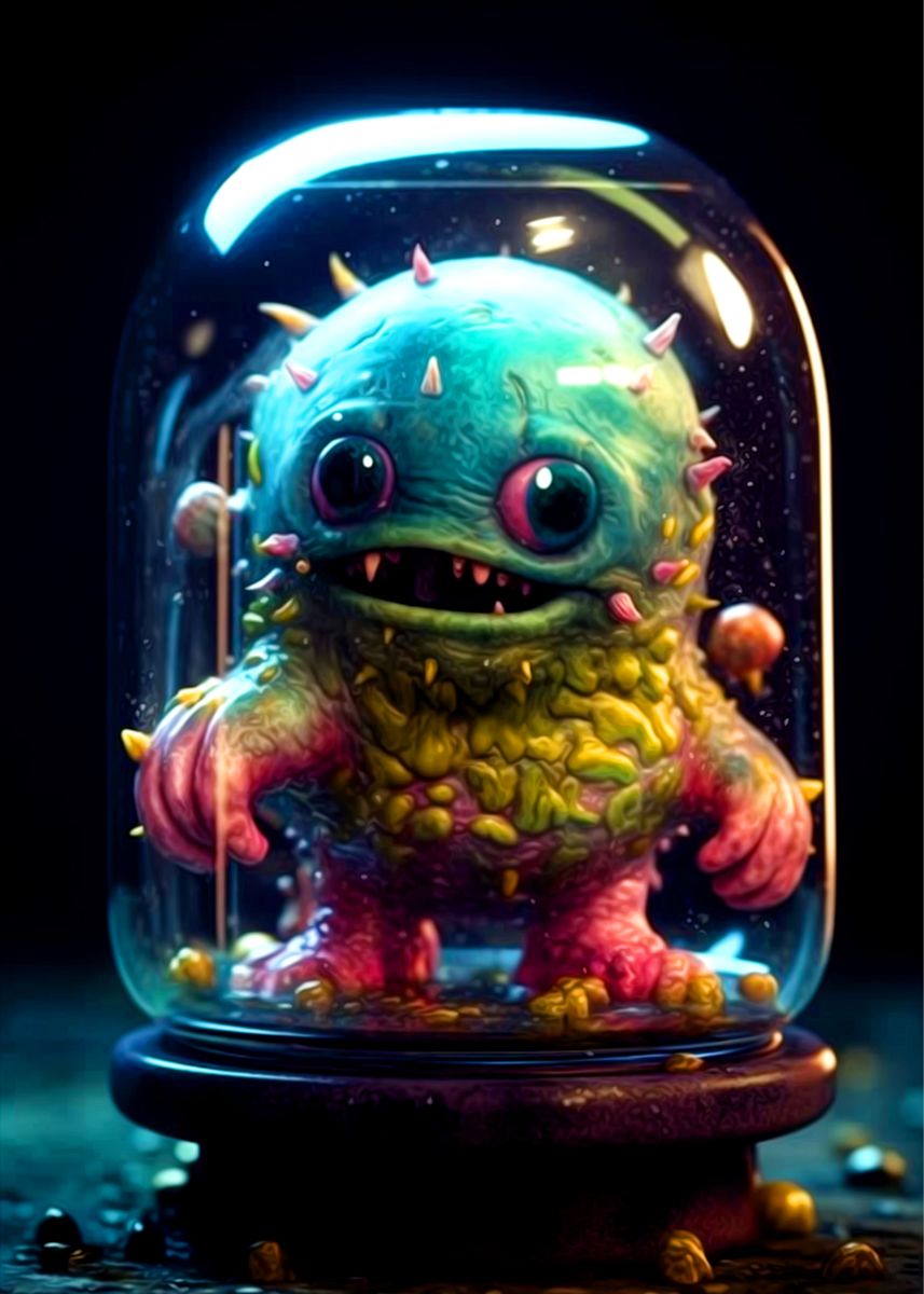 'Monsters Poster' Poster, picture, metal print, paint by Keanu Reso ...