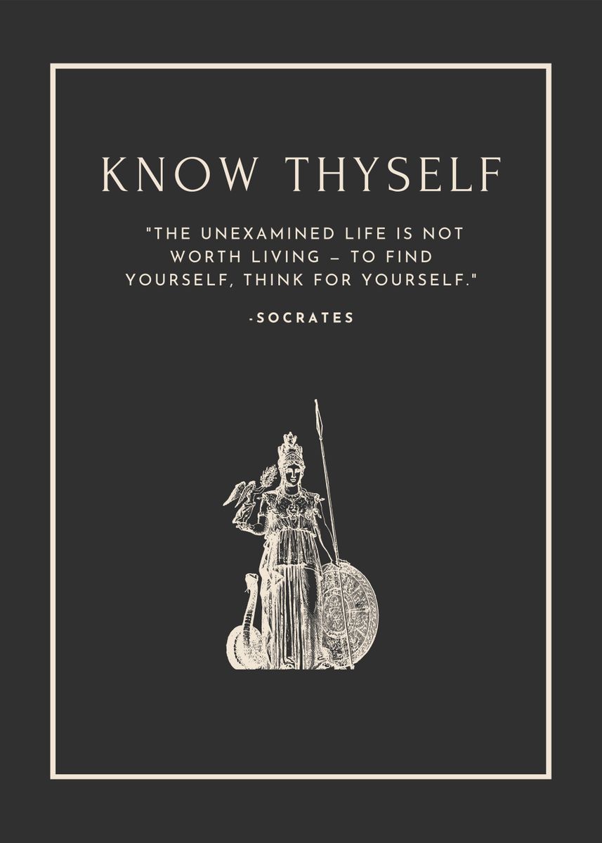 'Socrates Know Thyself' Poster, picture, metal print, paint by Rosh and ...