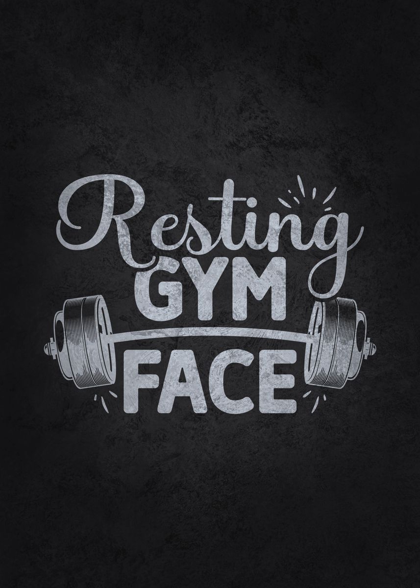 'Resting Gym Face' Poster, picture, metal print, paint by GOHAN | Displate