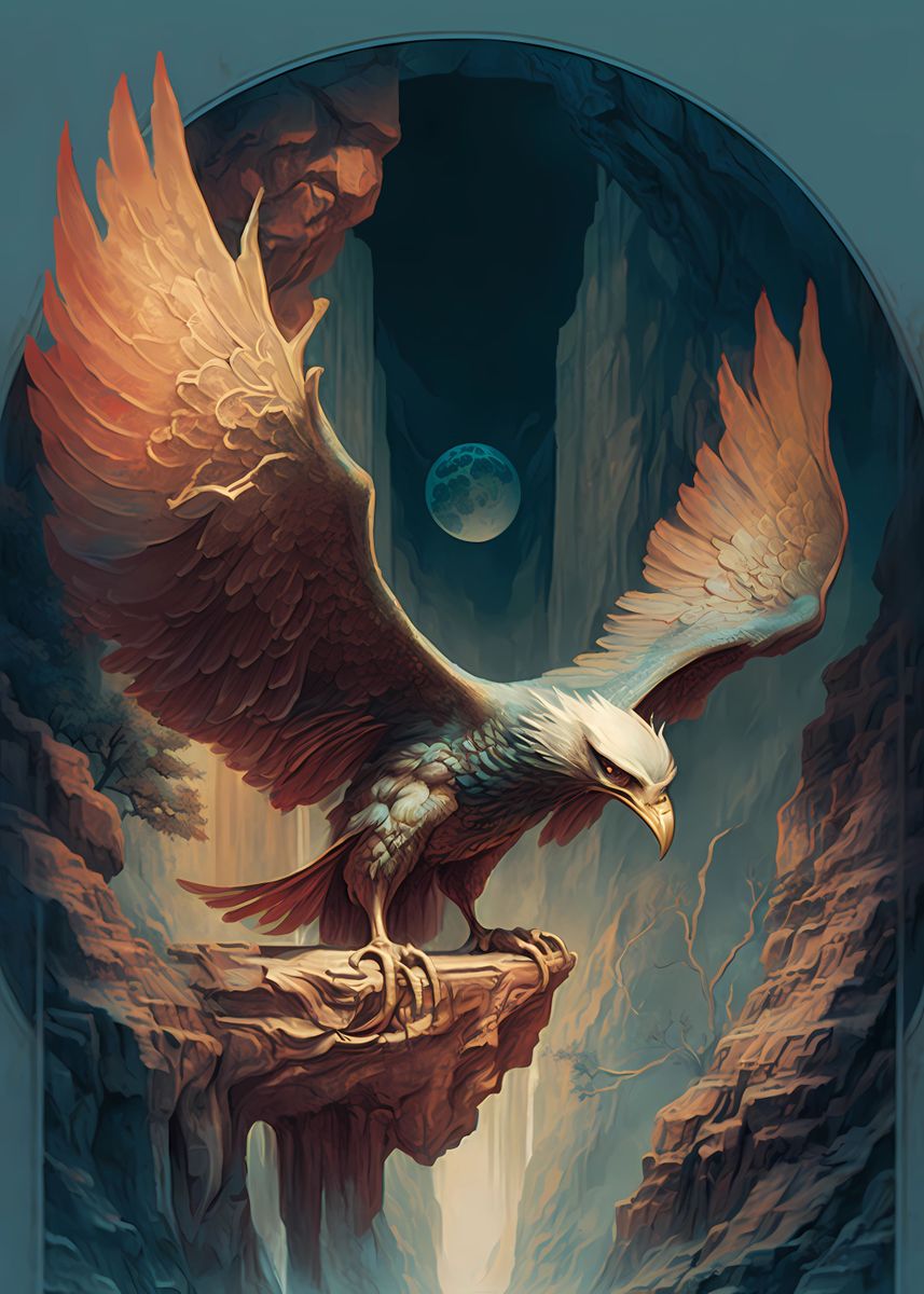 'Eagle Mythic' Poster, picture, metal print, paint by Jaydyn Shepherd ...