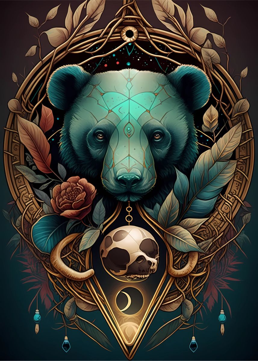 'Panda Mythical adventure' Poster, picture, metal print, paint by ...