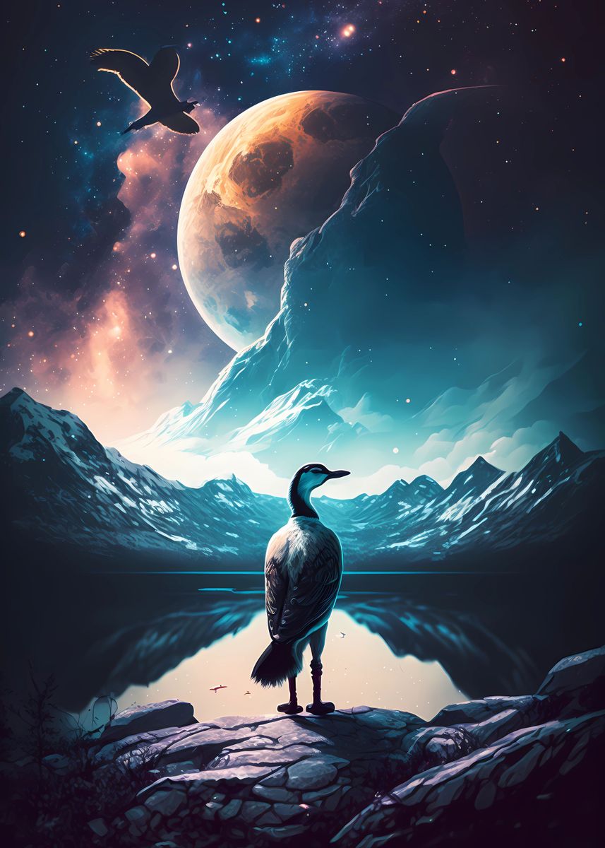 'Goose Fiction' Poster, picture, metal print, paint by Callum Creative ...