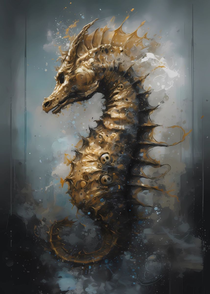 'Seahorse Mythic' Poster by Adam Decor | Displate