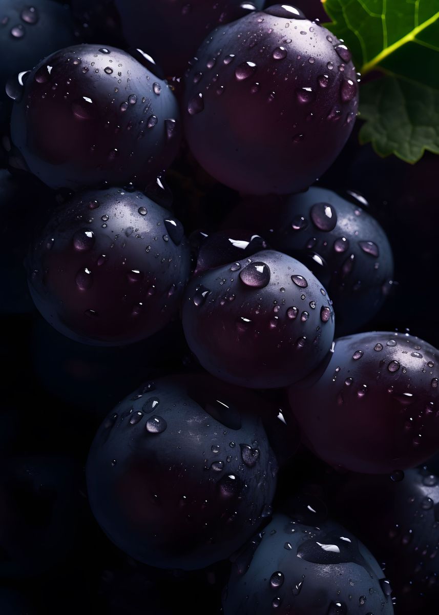 'Grape' Poster, picture, metal print, paint by GoodLifeImages | Displate