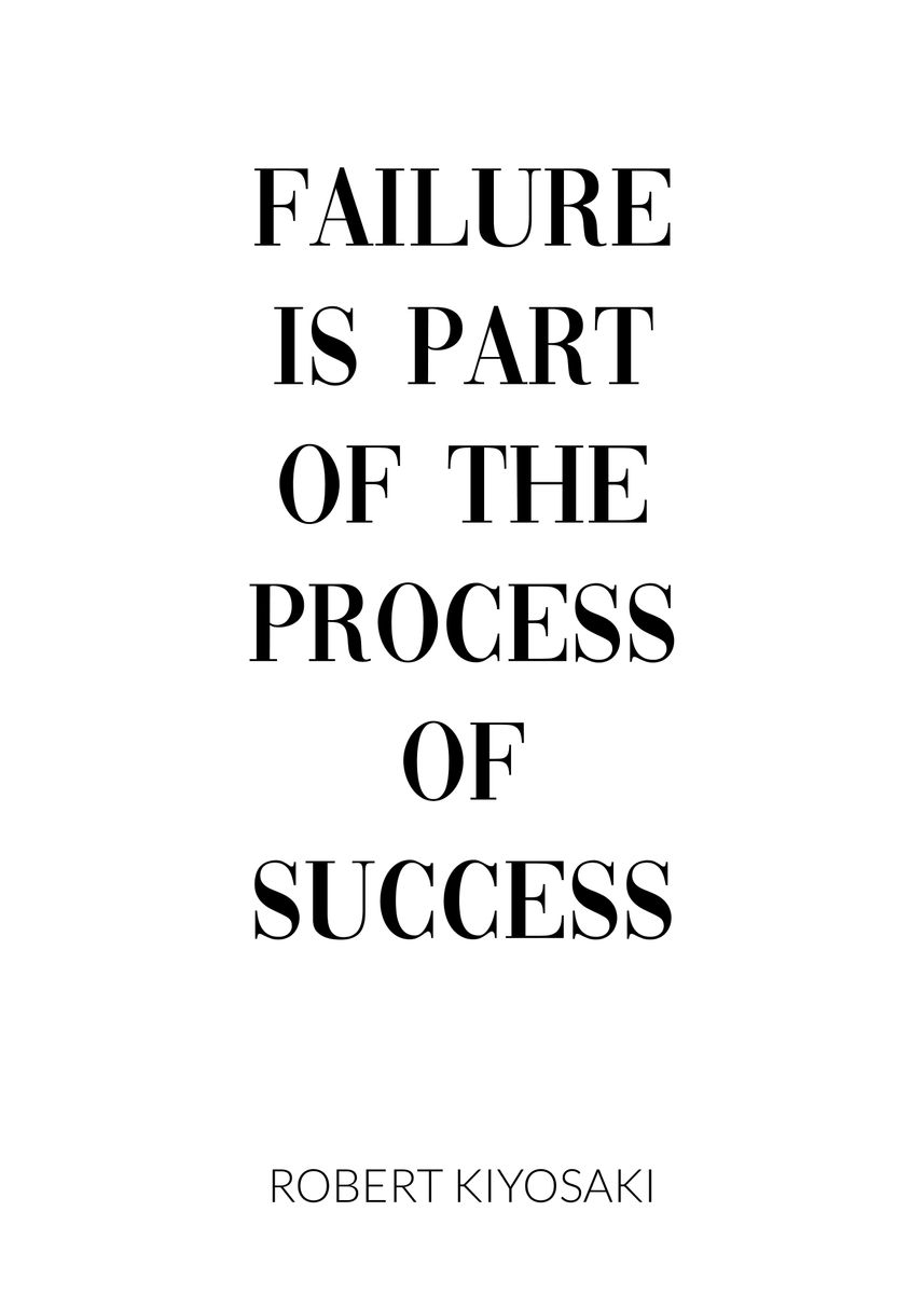 'Failure part of Success' Poster, picture, metal print, paint by ...
