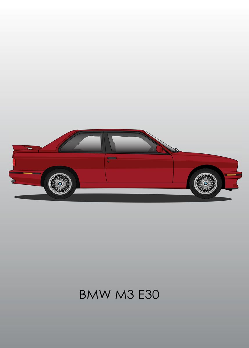 'BMW M3 E30' Poster by Conceptual Photography | Displate