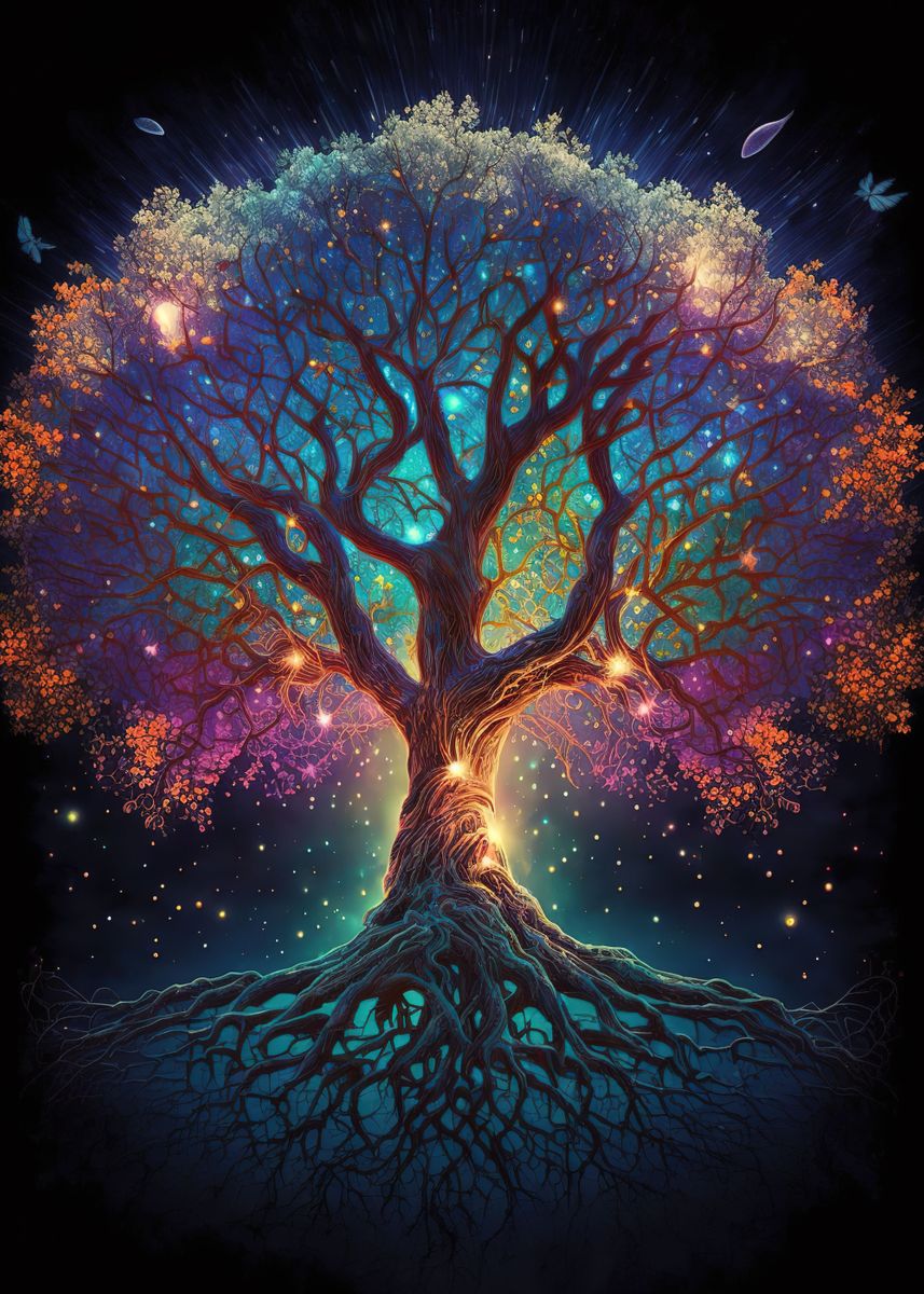 'colorful tree ' Poster by newton russell | Displate