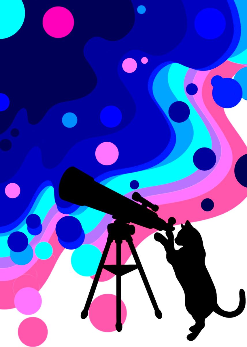 'Curious Cat' Poster by MokotaSama | Displate