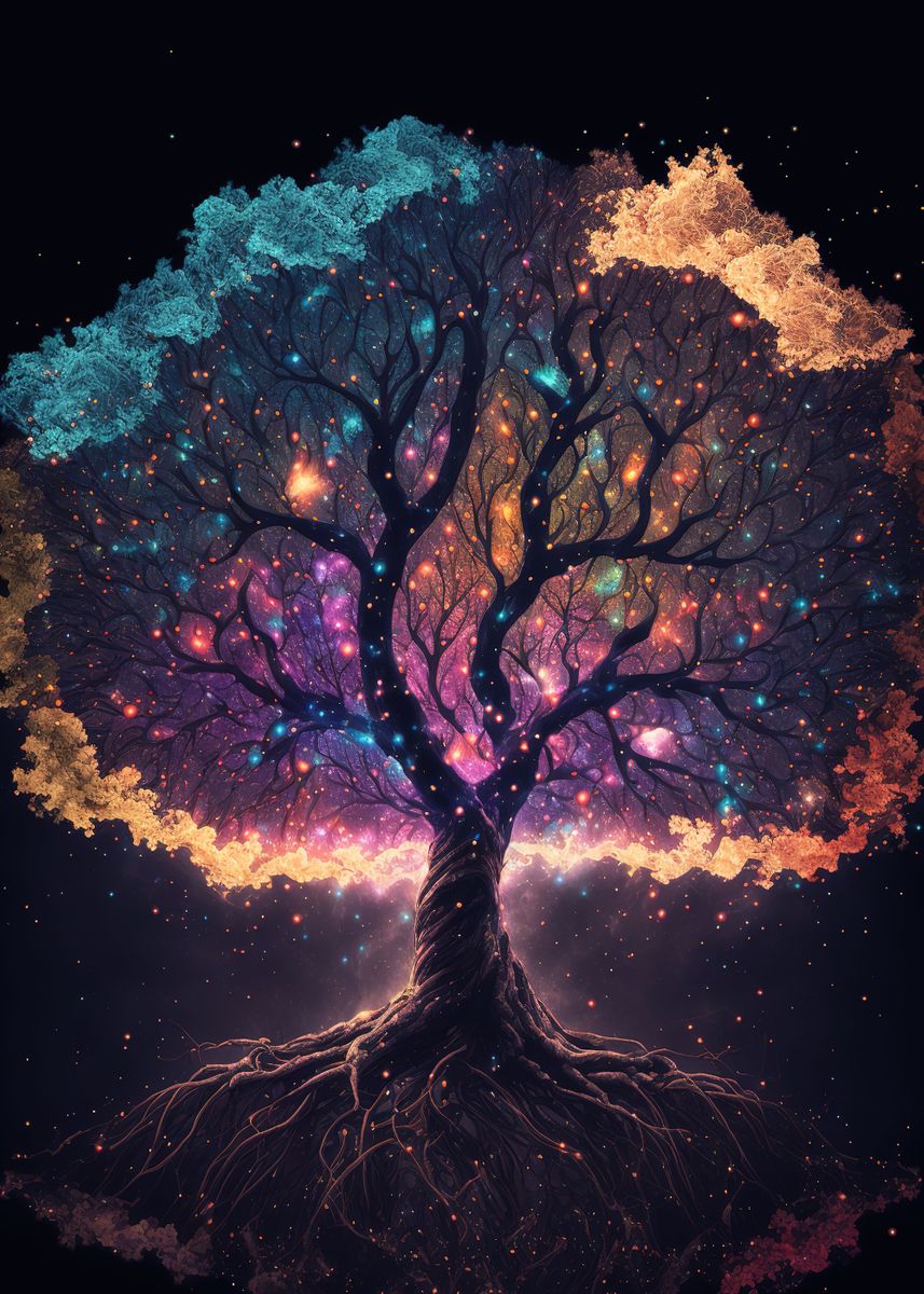 'colorful tree ' Poster by newton russell | Displate