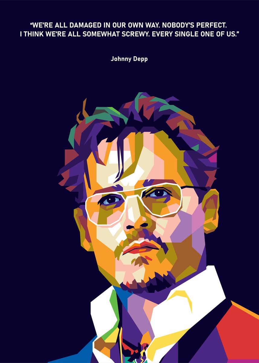 'Johnny Depp' Poster, picture, metal print, paint by Ananda Praj | Displate